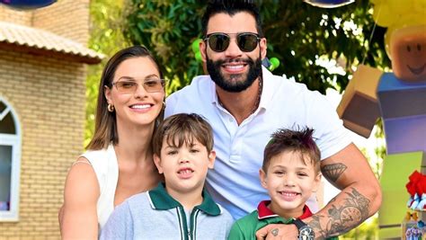 Gusttavo Lima e Andressa Suita celebram aniversário de caçula