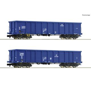Roco 37651 2er Set offene Güterwagen Eanos PKP Cargo Ep VI Spur TT