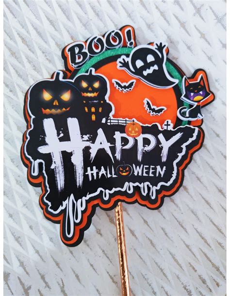 Topper Cake Capas Halloween Boo