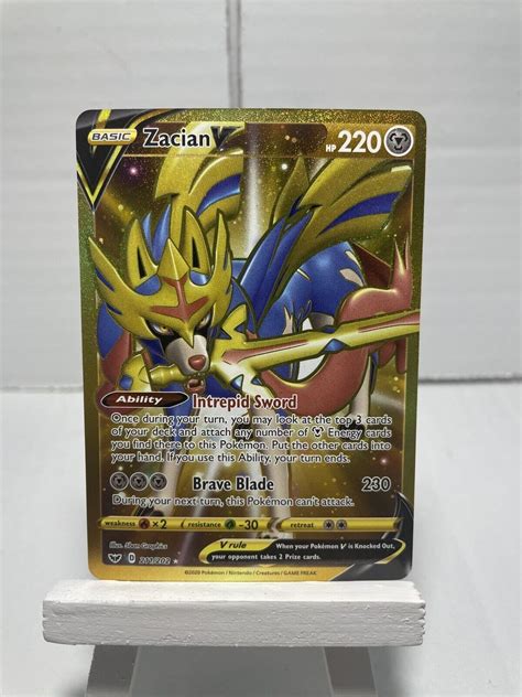 Pokémon TCG Zacian V Sword Shield Base Set 211 202 Holo Secret Rare