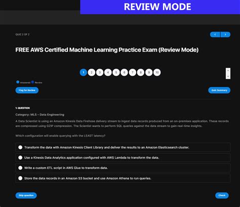 Free Aws Certified Machine Learning Specialty Practice Exams Sampler