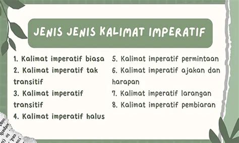 150 Contoh Kalimat Imperatif Beserta Dengan Pengertian Fungsi Ciri
