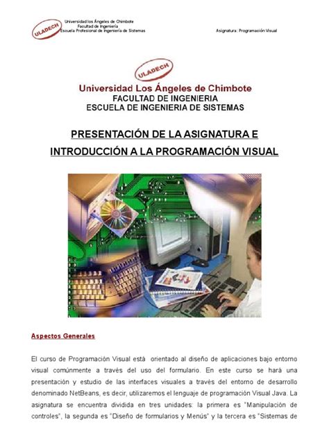 tema 1 presentacion e introduccion programacion visual pdf frijoles netos aplicaciones y