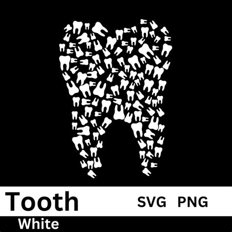 Tooth Made Of Teeth SVG PNG Dentist Svg Png Teeth Svg Instant