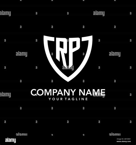 RP Monogram Initial Logo With Clean Modern Shield Icon Design