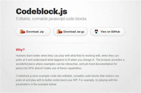 codeblock js edit and run javascript directly from within your browser noupe