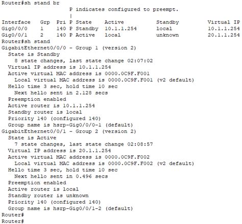 HSRP Configuration Cisco Community