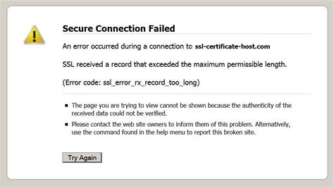 Ssl Error Rx Record Too Long The Trouble Shooting Guide