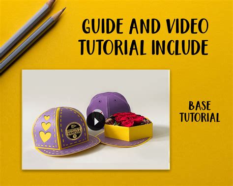 Baseball Cap Box SVG Template Favor Box Svg Baseball Hat Box Etsy UK