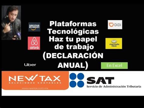 Declaracion Anual En 2024 PLATAFORMAS TECNOLOGICAS En Excel Paso A