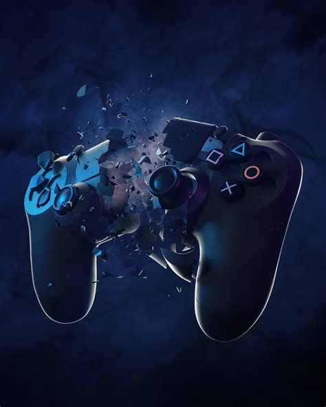 Blue Gaming Controller Wallpapers Wallpaper Cave