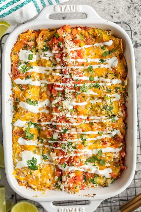 Salsa Verde Chicken Enchiladas The Cookie Rookie