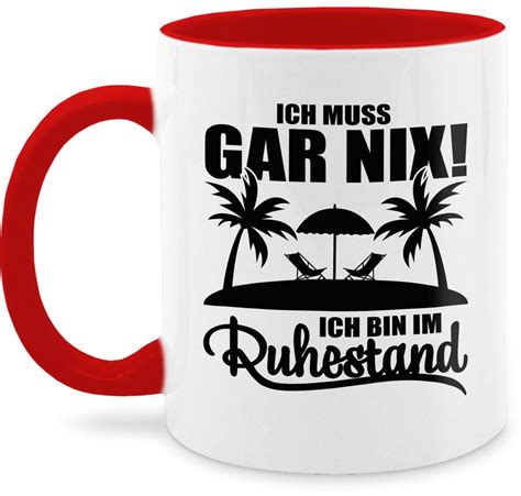 Ich Muss Gar Nix Ich Bin Im Ruhestand Mit Palmen Schwarz T Shirt