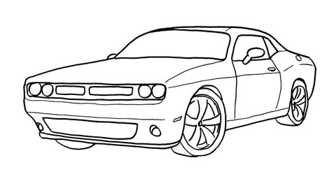 Art How Car Drawings Step By Step Drawing Dodge Charger Automobile