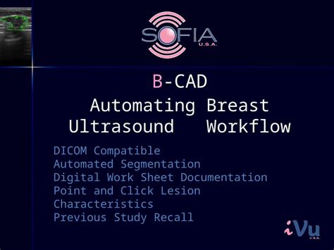 Ppt Automating Breast Ultrasound Workflow Dicom Compatible Automated