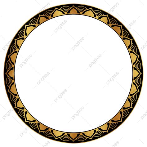 Circle Gold Frame Circle Gold Circle Gold PNG And Vector With