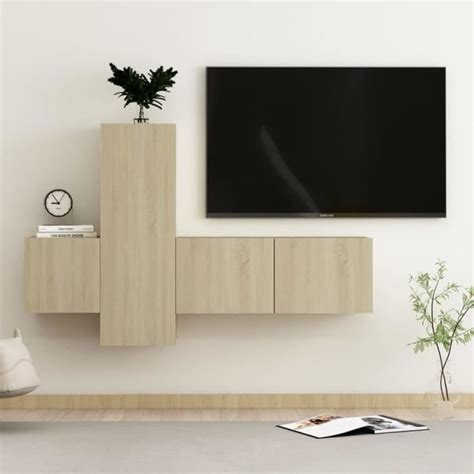 Tmishion Ensemble De Meubles Tv Pcs Ch Ne Sonoma Agglom R