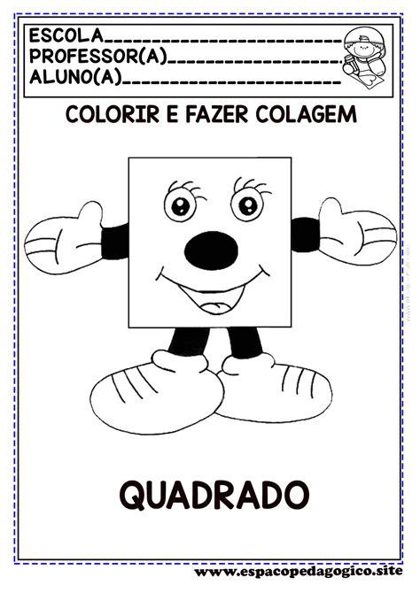 ATIVIDADES FIGURAS OU FORMAS GEOMÉTRICAS PARA COLORIR E FAZER