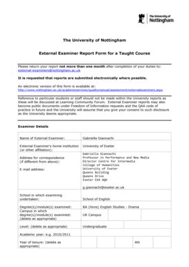 Fillable Online Workspace Nottingham Ac The University Of Nottingham