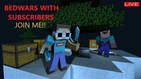 Bedwars With Subscribers Join Me Bedwars Live Bedwars Minecraft