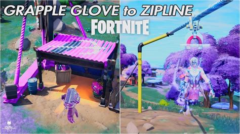Use A Grapple Glove To Catch A Zipline While Airborne Fortnite Quests