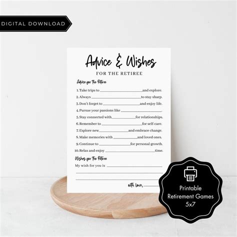 Retirement Advice And Wishes Printable Cards Retirement Advice