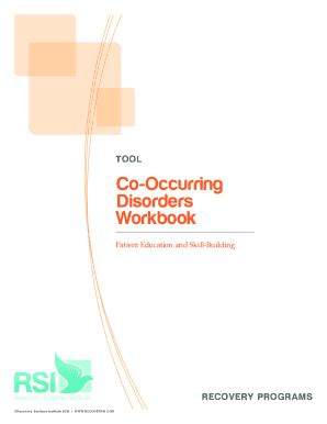 Fillable Online Co Occurring Disorders Workbook A Printable Easy To