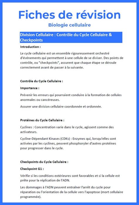 Fiches et cours de BTS Biotechnologies Notions à télécharger