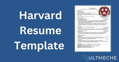 Harvard Resume Template ULTMECHE