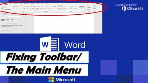 Microsoft Word Menu Toolbar DISAPPEARED How To Get The Menu Toolbar To