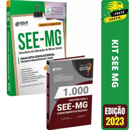 Kit Apostila See Mg 2023 Analista Educacional Técnicas Pedagógicas