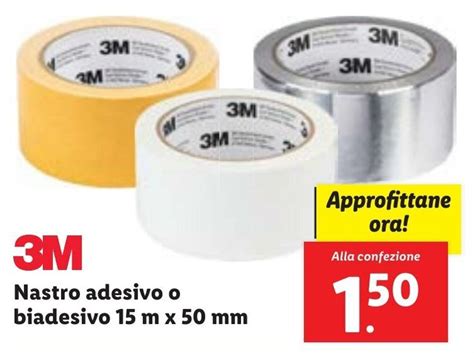 3M Nastro Adesivo O Biadesivo 15 M X 50 Mm Offerta Di Lidl