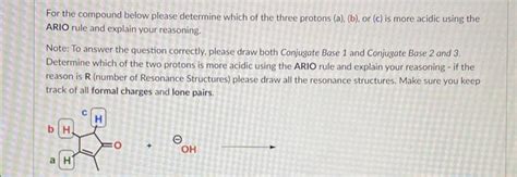 Solved For The Compound Below Please Determine Which Of