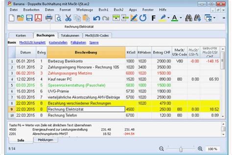 Doppelte Buchführung Excel Vorlage Beste Banana Buchhaltung 8 Pctipp