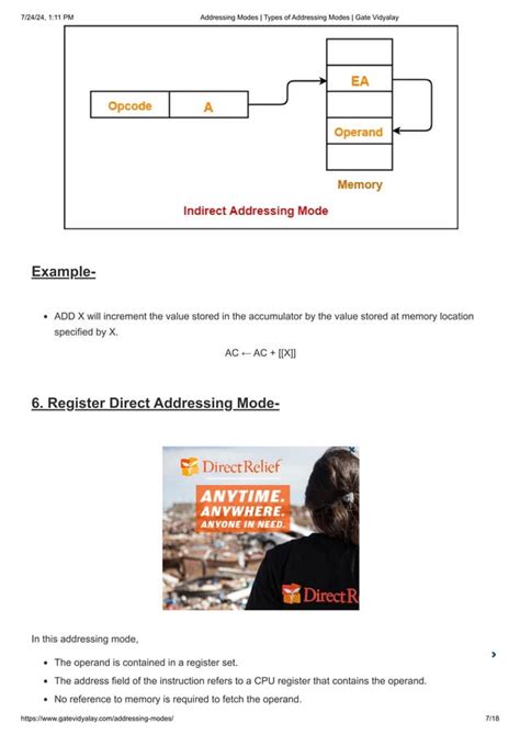 Addressing Modes Types Of Addressing Modes Gate Vidyalay Pdf