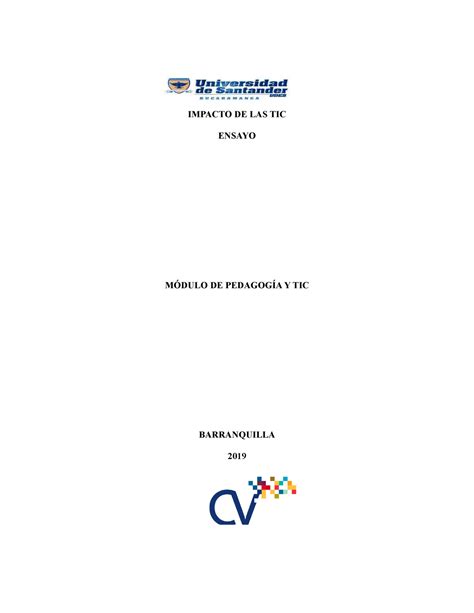 Informe final impacto de las tic IMPACTO DE LAS TIC ENSAYO MÓDULO DE