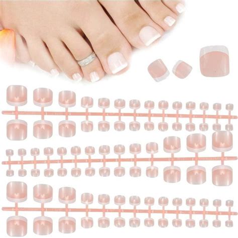 Faux Ongles Et Capsules 84 Pièces Français Orteil Pieds 14 Tailles