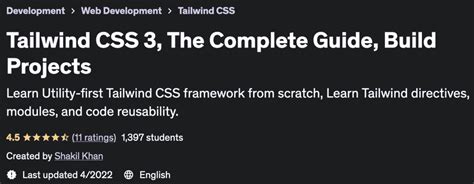 Udemy Tailwind Css The Complete Guide Build Projects