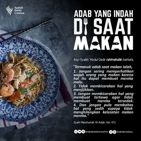 Poster Adab Makan Dan Minum Ilustrasi