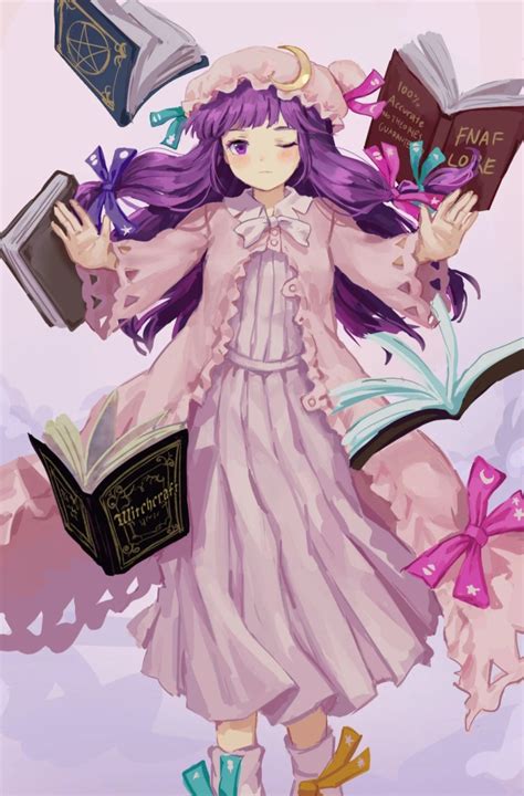 Safebooru 1girl Blush Book Embodiment Of Scarlet Devil English Text Himuhino Moon Ornament