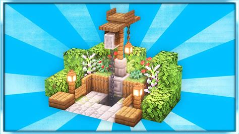 Minecraft How To Build A Small Garden Well Minecraft Tutorial Youtube
