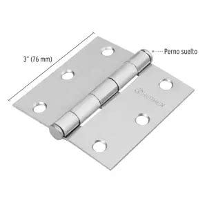43261 BC 303P TRUPER Bisagra Cuadrada 3 Satinado Cabeza Plana Hermex