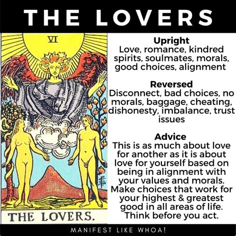 The Lovers Tarot Card Meanings Symbolism Manifest Like Whoa