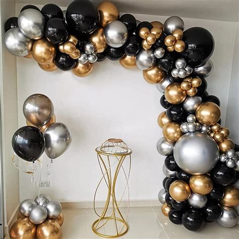 Buy TOLOYE Balloons Garland Arch Kit Black Gold Birthday Party