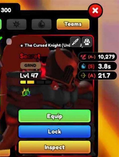 CURSED KNIGHT IGRIS Anime Defender Strait Almighty 1 0 1 Stat A S A