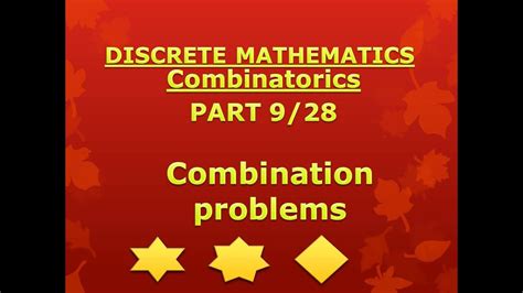 combinatorics discrete mathematics unit 2 part 9 of 28 combination problems youtube