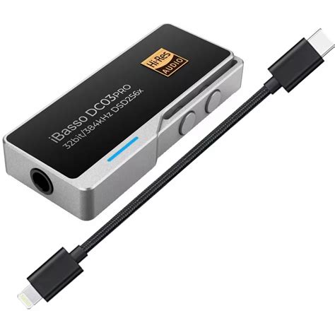 IBASSO DC03PRO Silver L Adapter DAC USB Type C Outlet And 3 5 Mm Jack