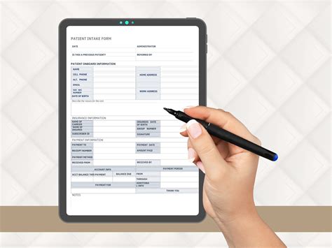 Patient Intake Form Patient Health History Printable Patient Intake