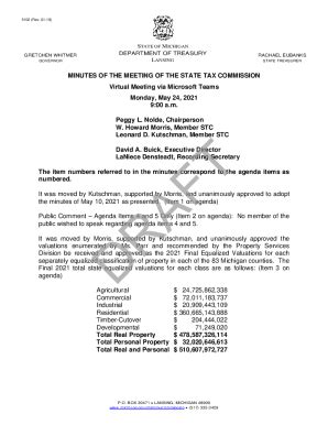 Fillable Online Michigan Govdocumentstreasurys Michigan Gretchen