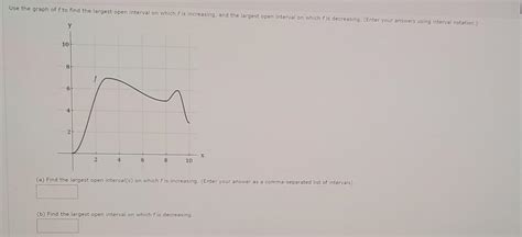 solved use the graph off to find the largest open interval